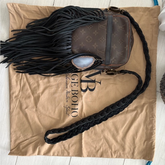 vintage boho bags | Bags | Vintage Boho Bag With Fringe And Charm ...